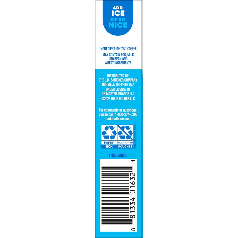 Dunkin' Cold Powdered Coffee Packs